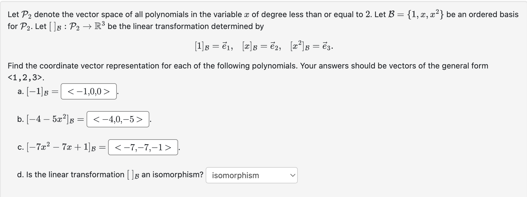 Solved Let P2 denote the vector space of all polynomials in | Chegg.com