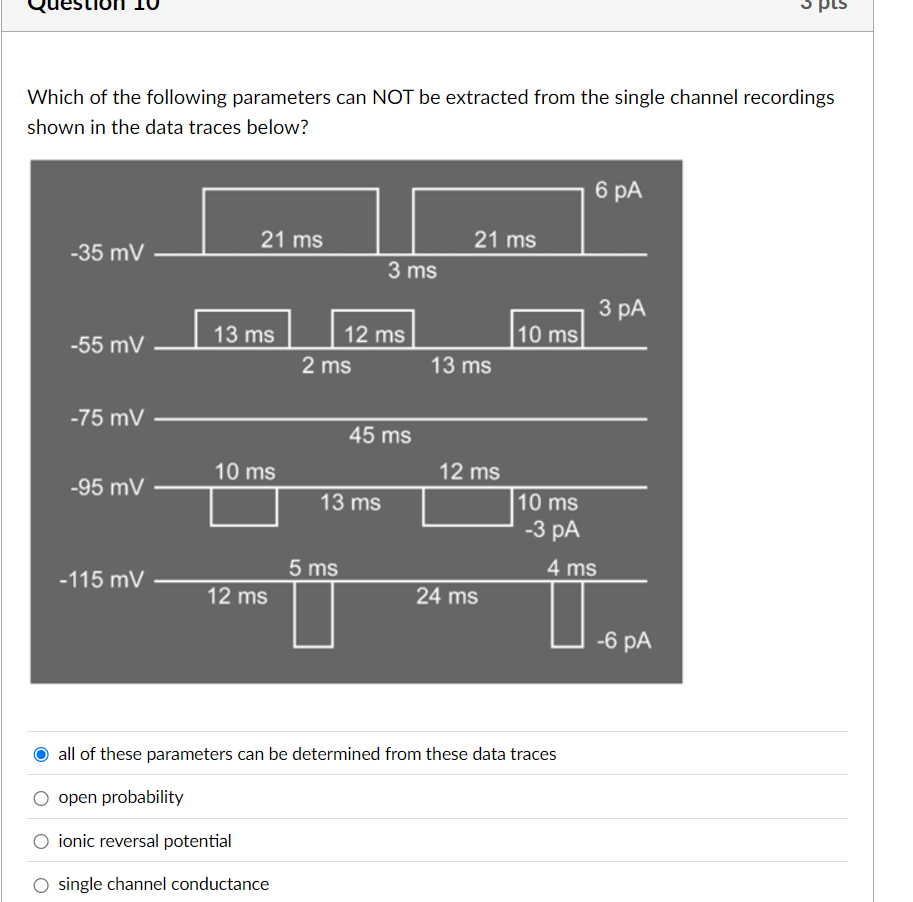 Solved Which of the following parameters can NOT be | Chegg.com