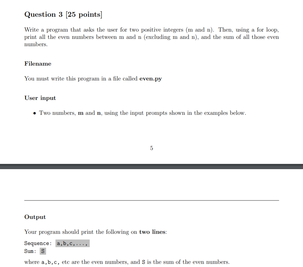 Solved Question 3 25 Points Write A Program That Asks The 