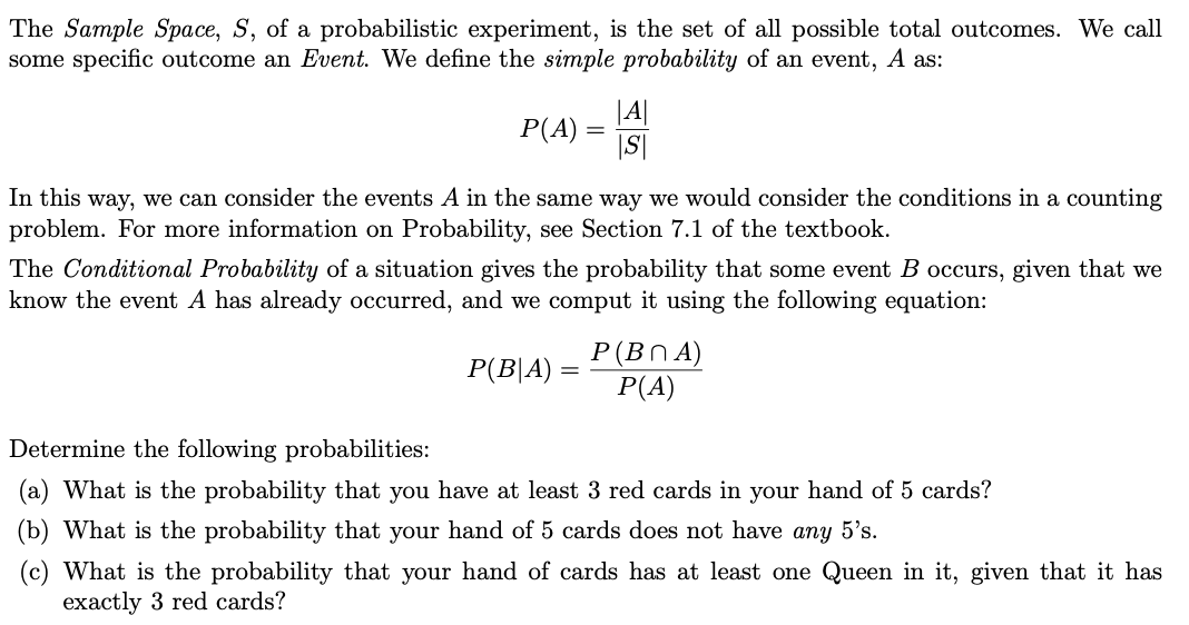 Solved The Sample Space, S, ﻿of a probabilistic experiment, | Chegg.com