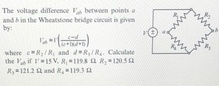 Solved The voltage difference Vab between points a and b in | Chegg.com