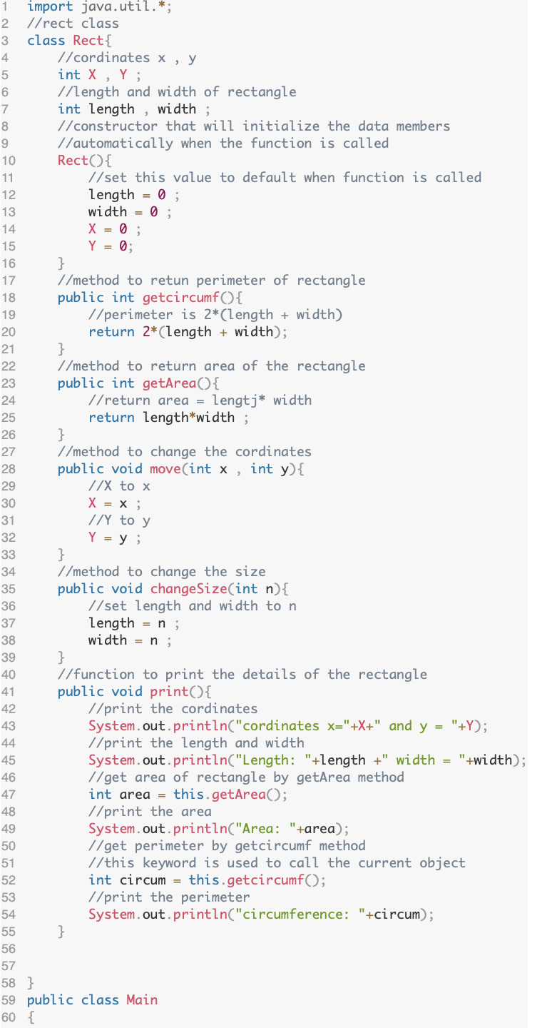 Solved Here is the Rect Class Code for assignment 3 Below | Chegg.com
