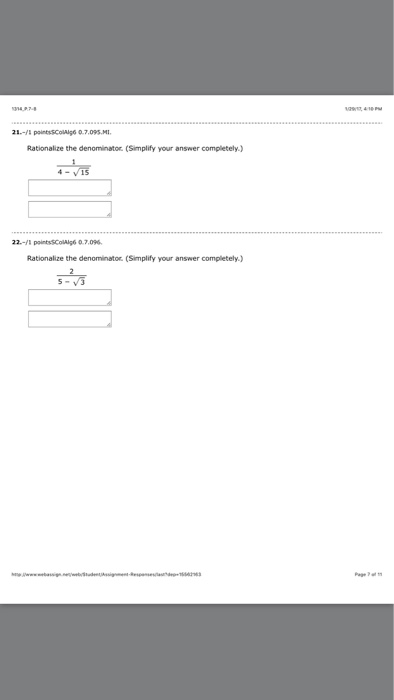 Solved Rationalize the denominator. (Simplify your answer | Chegg.com Solved Rationalize the denominator. (Simplify your answer | Chegg.com