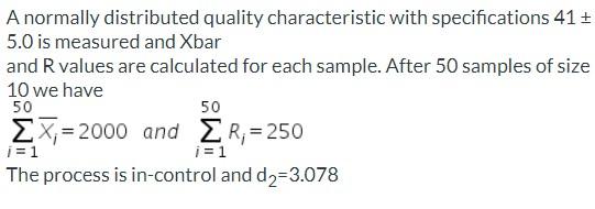 A normally distributed quality characteristic with | Chegg.com