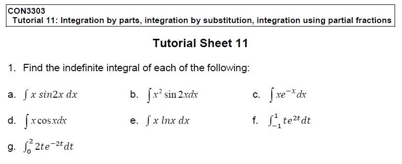 Solved Please use integration by parts to find the | Chegg.com