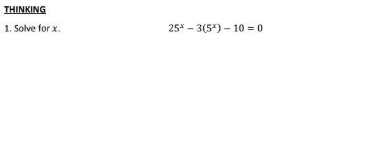 Solved THINKING 1. Solve for x. 25% - 3(5) - 10 = 0 | Chegg.com