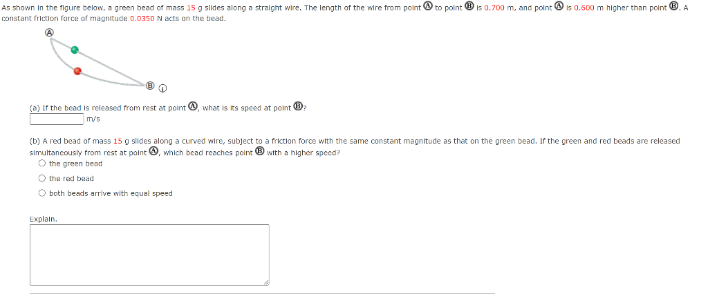 Solved istant friction force of magnitude 0.0350 N acts on | Chegg.com