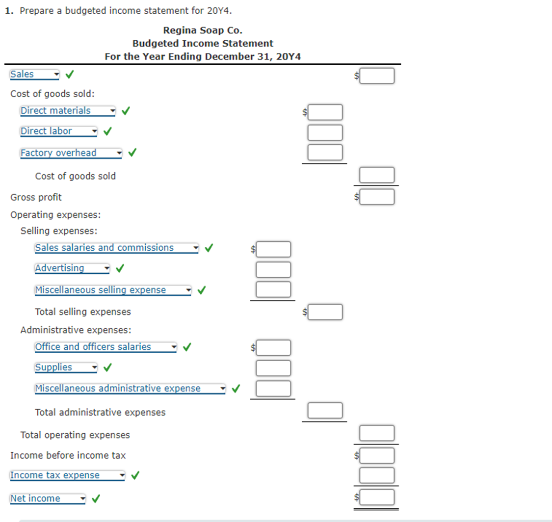 Solved Budgeted Income Statement and Balance SheetAs a | Chegg.com
