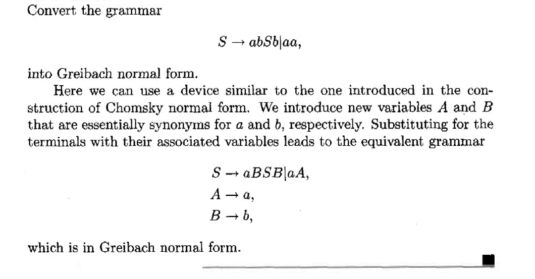 Solved Convert the grammar S→abSb∣aa, into Greibach normal | Chegg.com