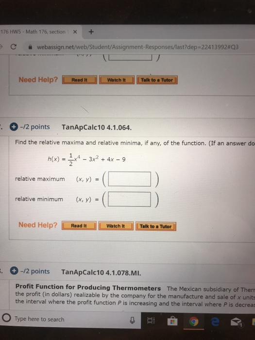 Solved 176 HW5 - Math 176, section X + C w | Chegg.com