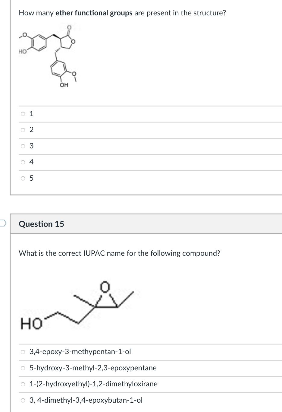 Solved How many ether functional groups are present in the | Chegg.com