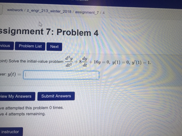 Solved webwork / z-engr-213, winter-2018 / assignment-7/ 4 | Chegg.com