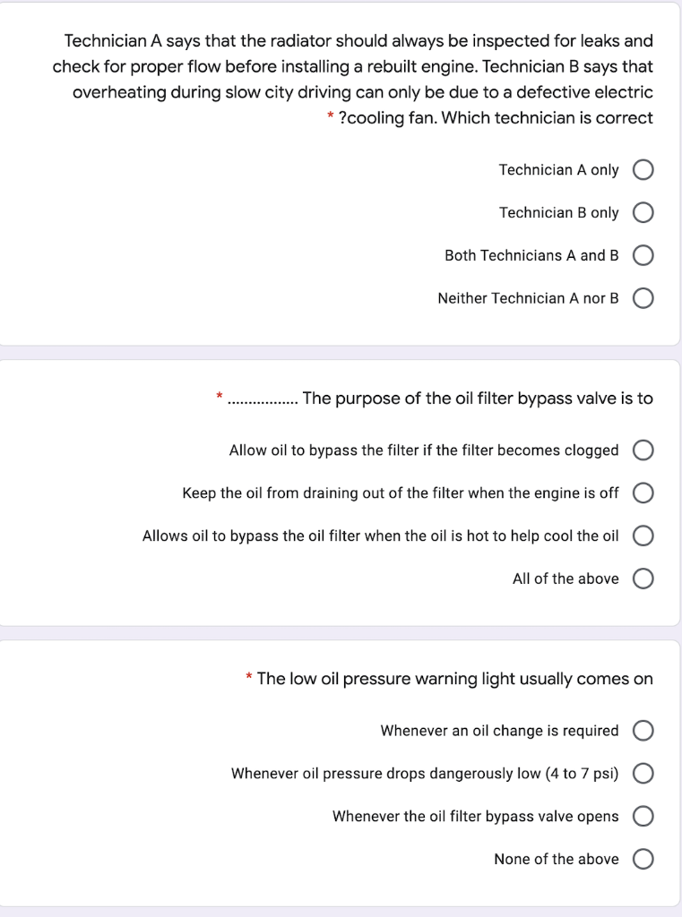 Solved Technician A says that the radiator should always be | Chegg.com