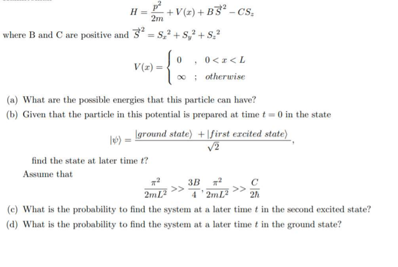 Solved Particle with mass m and 1/2 spin moving in 1d | Chegg.com