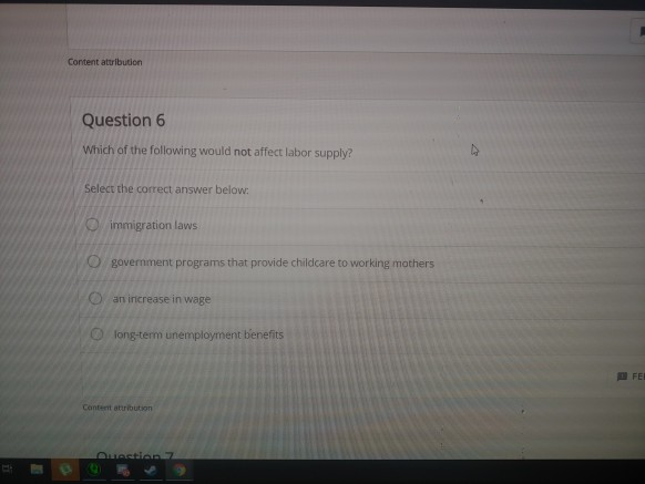 Solved Content attribution Question 6 Which of the following | Chegg.com Solved Content attribution Question 6 Which of the following | Chegg.com