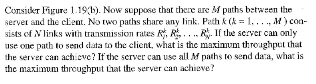 Solved Consider Figure 1.19(b). Now suppose that there are M | Chegg.com