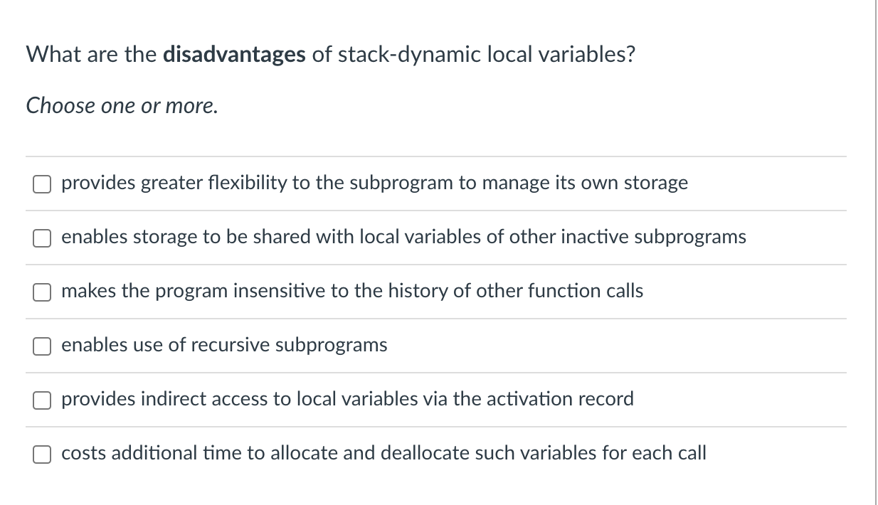 Solved Consider a language that allows two variable | Chegg.com