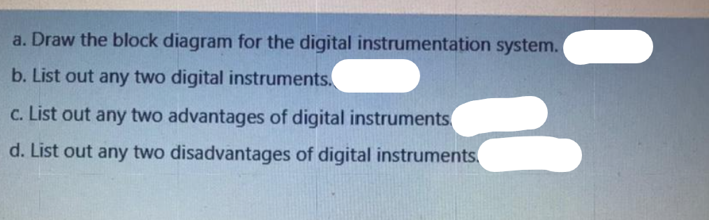 Solved a. Draw the block diagram for the digital | Chegg.com