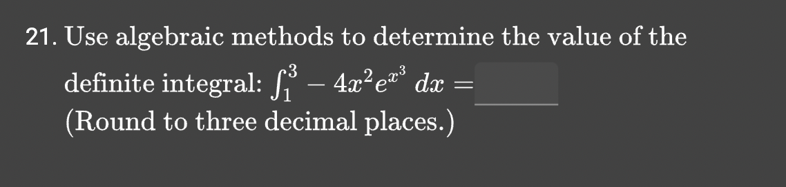 Solved 21. Use algebraic methods to determine the value of | Chegg.com