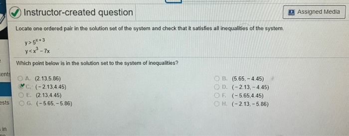 Solved Instructor-created question Assigned Media Locate one | Chegg.com