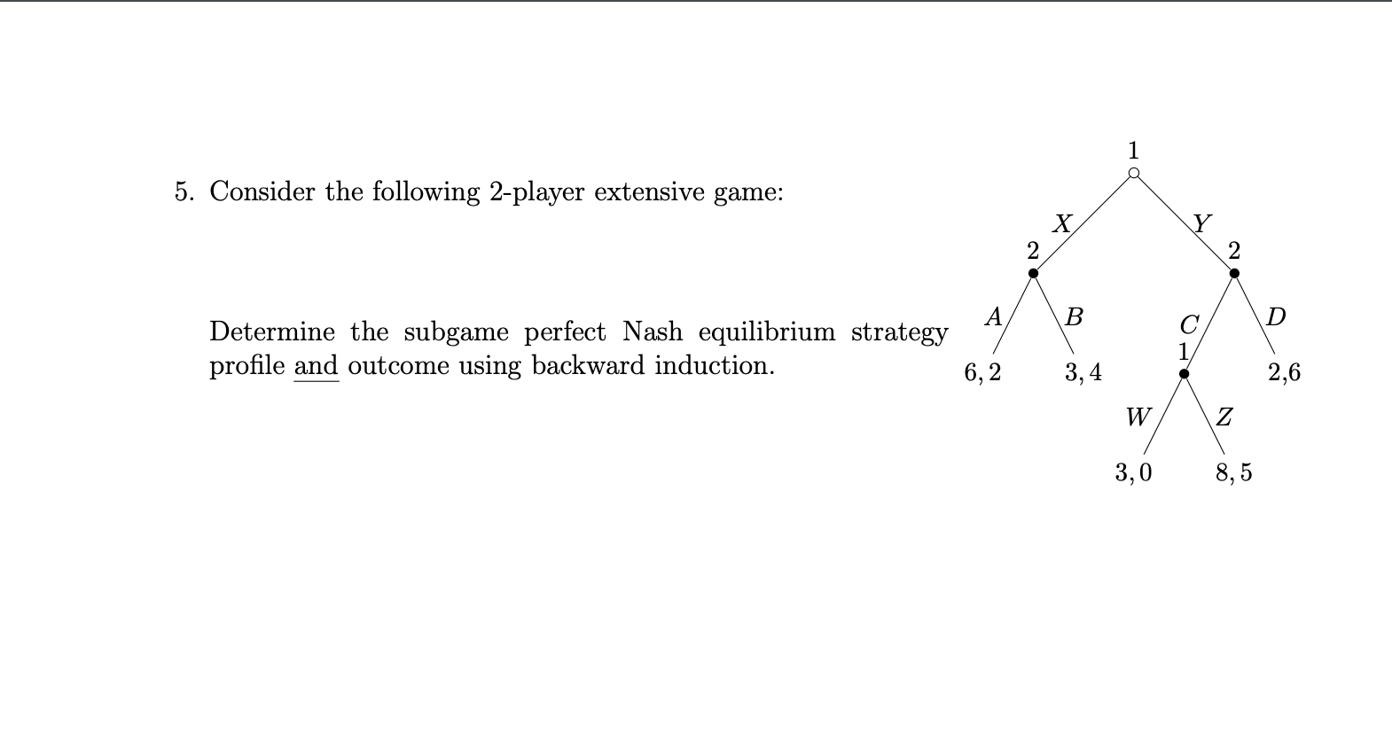 Solved Consider the following 2-player extensive | Chegg.com