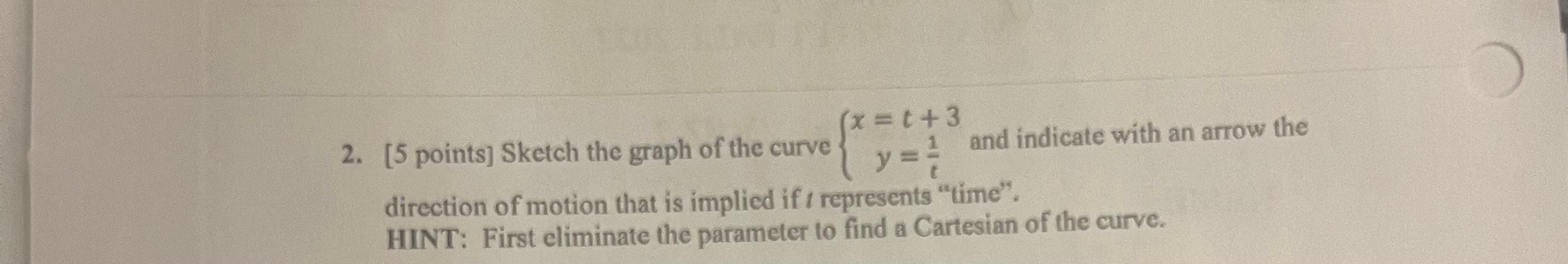 Solved direction of motion that is implied if t represents | Chegg.com