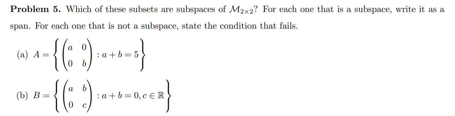 Solved Problem 3 (Using Octave to determine spanning sets). | Chegg.com