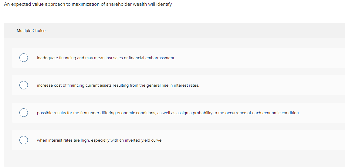 Solved An expected value approach to maximization of | Chegg.com