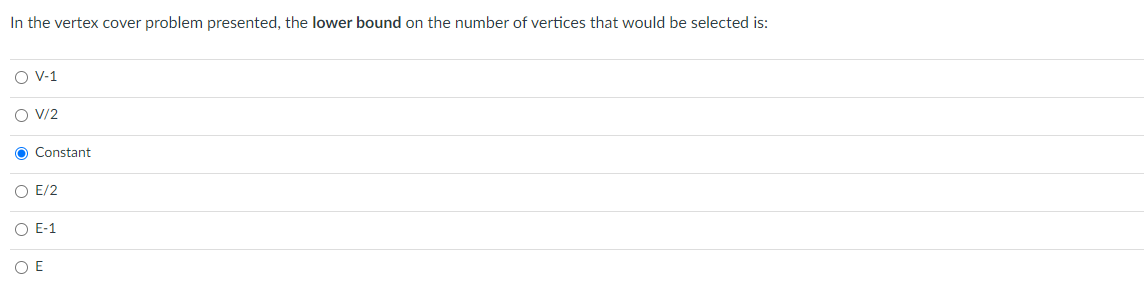 Solved In the vertex cover problem presented, the lower | Chegg.com