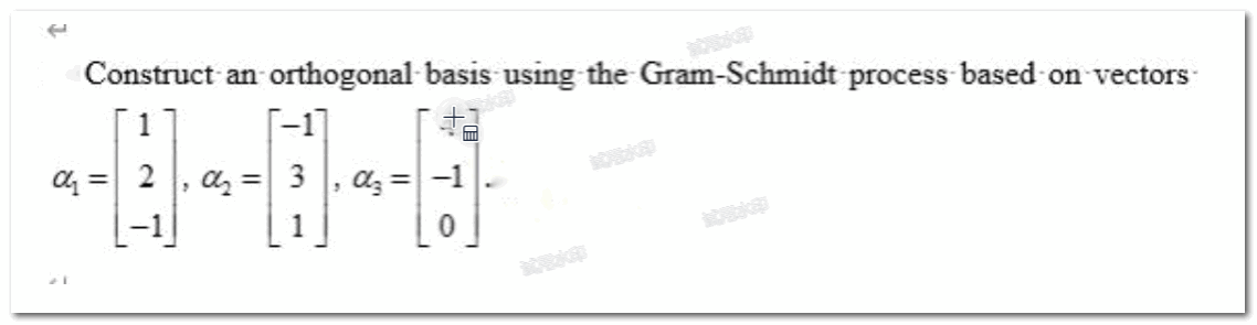 Solved Construct An Orthogonal Basis Using The Gram Schmidt 