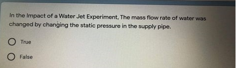 Solved In the Impact of a Water Jet Experiment. The mass | Chegg.com