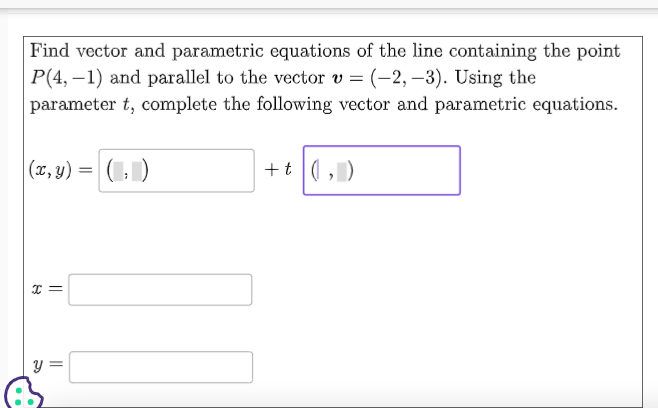 Solved Find vector and parametric equations of the line | Chegg.com