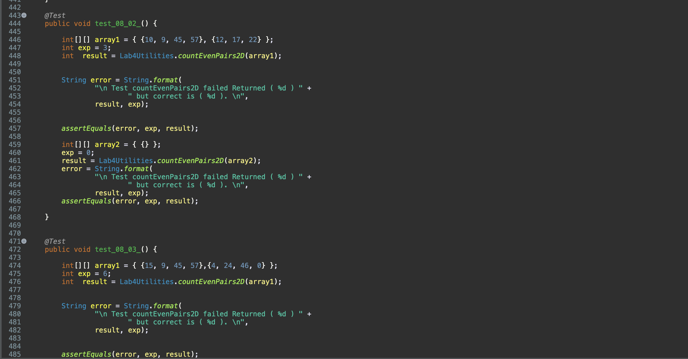 Solved Use the junit tests to test your code, do not use | Chegg.com