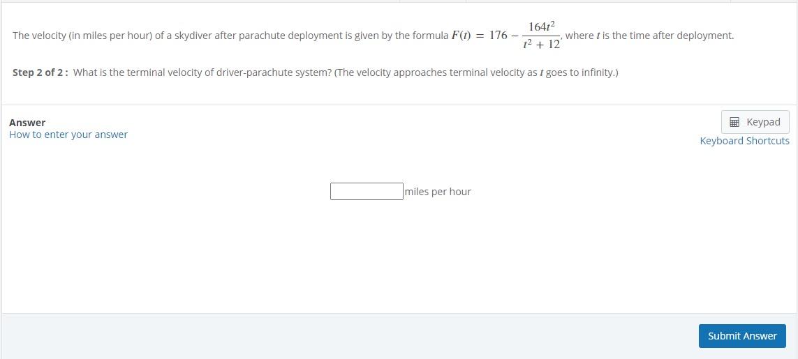 solved-16412-the-velocity-in-miles-per-hour-of-a-skydiver-chegg