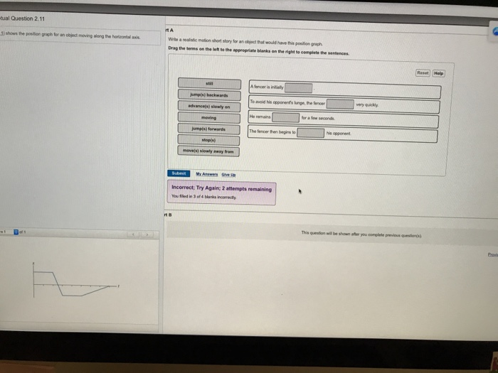 Solved Shown The Position Graph For An Object Moving Along