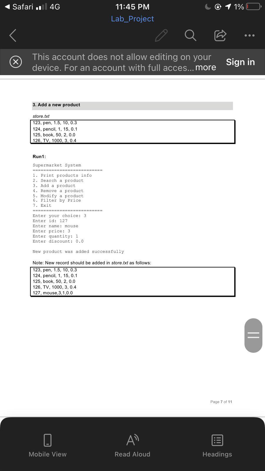 Solved ICS 104 - Lab Project Supermarket System A. | Chegg.com
