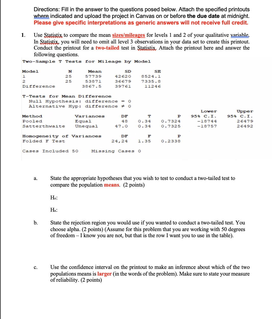 Solved Directions: Fill in the answer to the questions posed | Chegg.com
