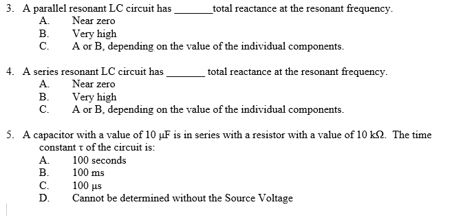 Solved 3. A parallel resonant LC circuit has total reactance | Chegg.com