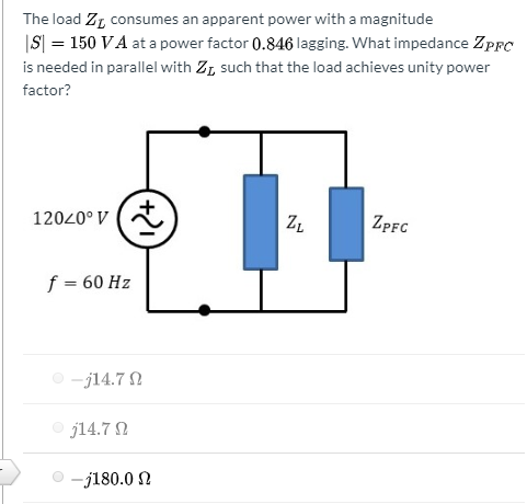 Solved The load ZL consumes an apparent power with a | Chegg.com