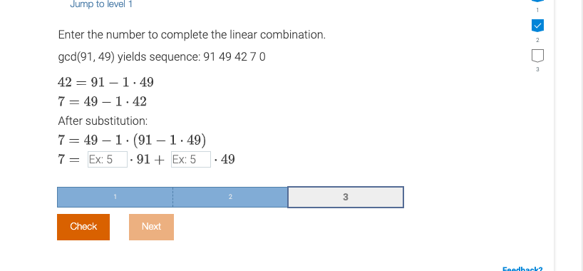 Solved Enter the number to complete the linear combination. | Chegg.com