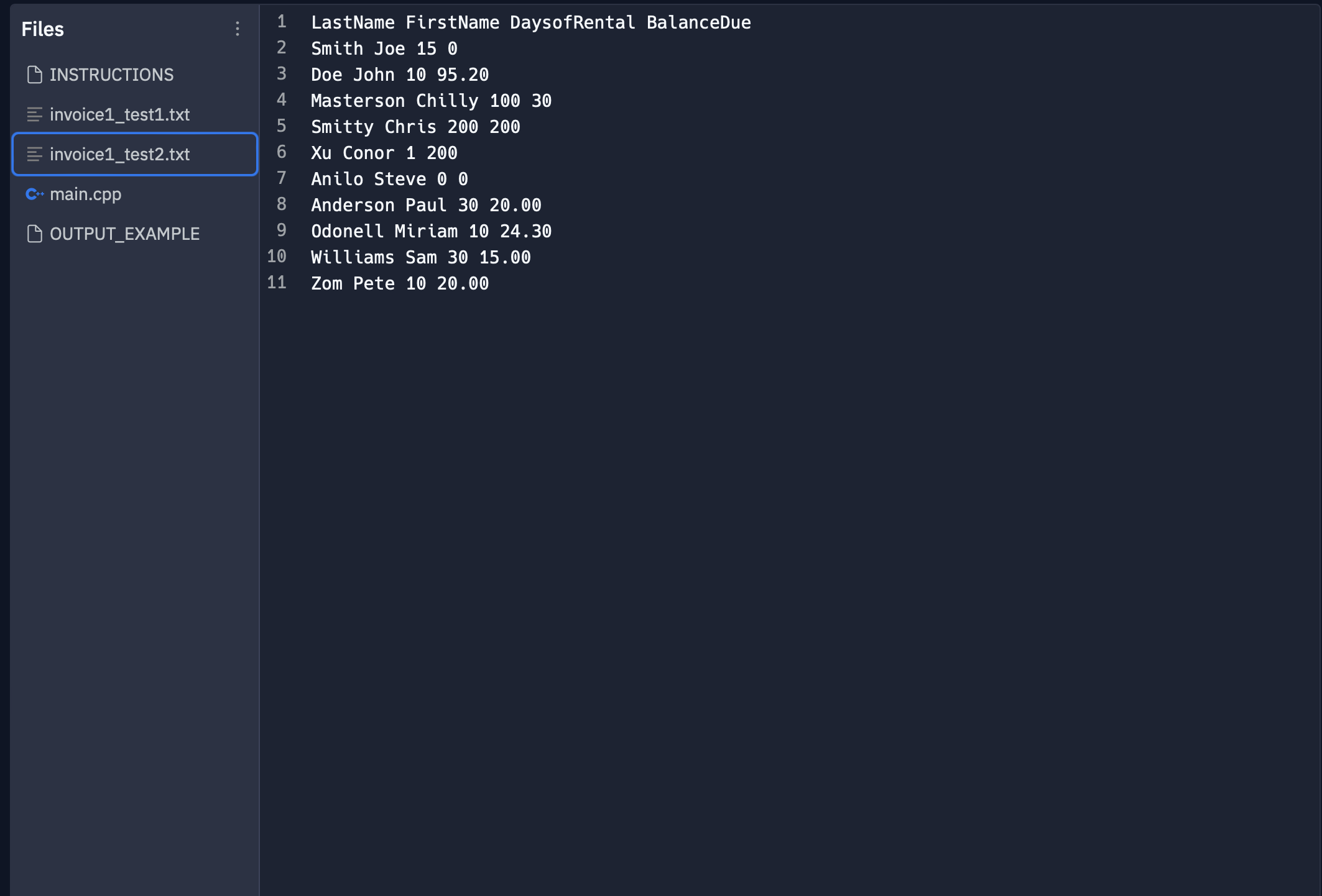 Solved Write a C++ Program that does the following: | Chegg.com