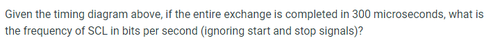 Solved Use the following I2C Timing diagram to answer the | Chegg.com