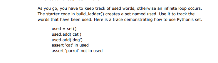 Solved Part II - Building word ladders Ideally, you should | Chegg.com