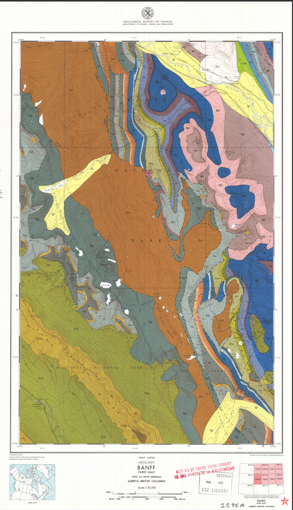 Solved 1.Use the Banff topographic map to estimate the | Chegg.com