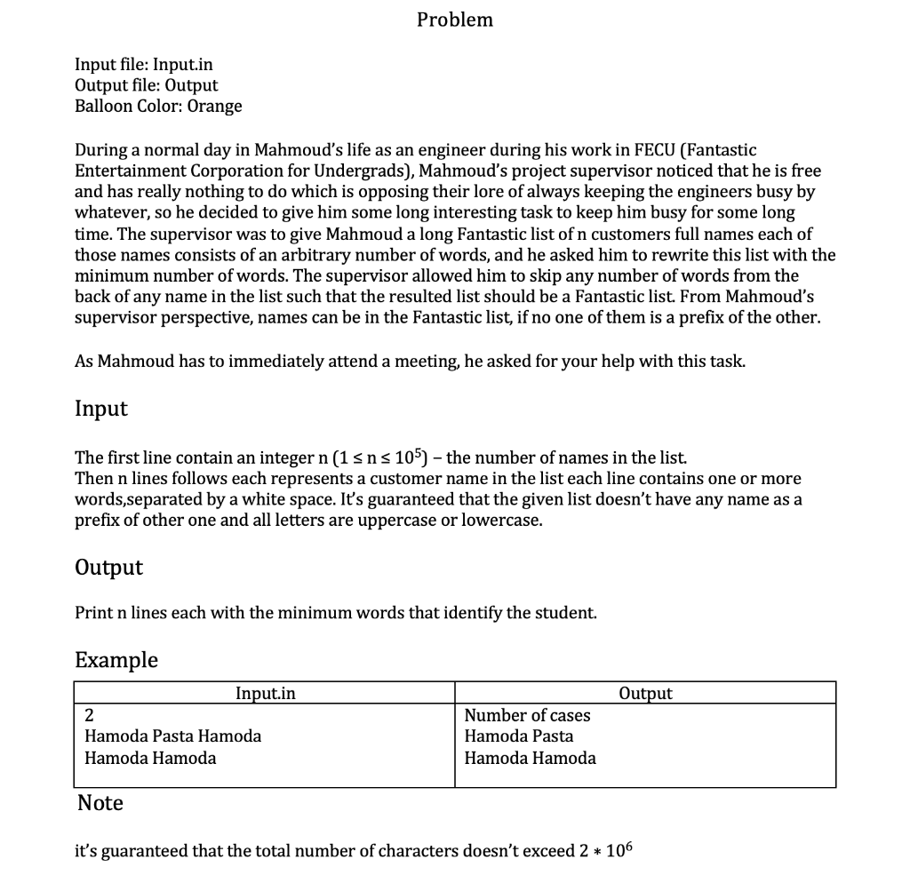 Solved Input File Output File Output Balloon 4284