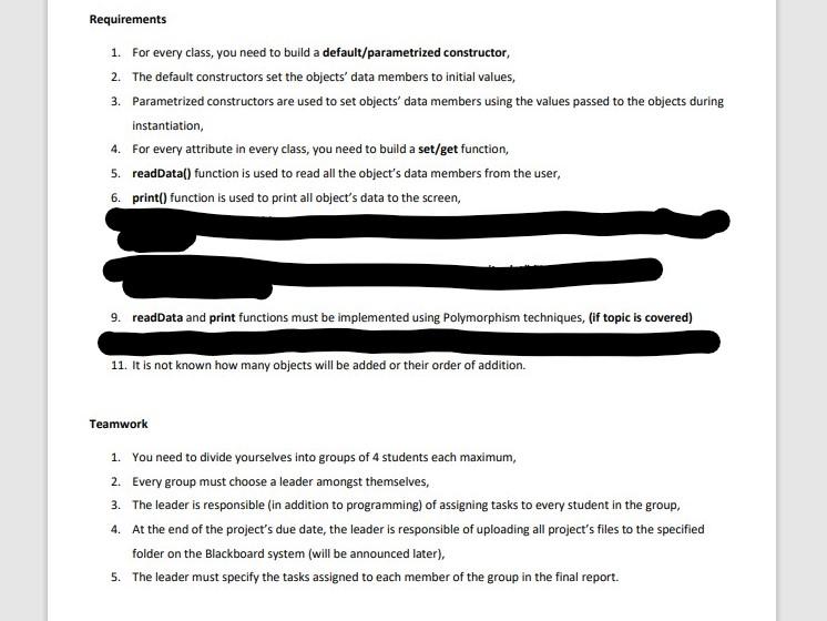 Solved Description: Apply what you have learned in OOP, | Chegg.com