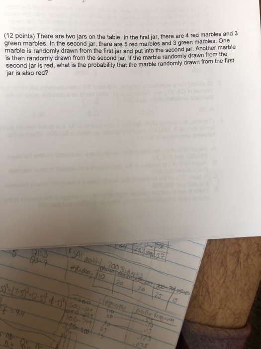 Solved (12 points) There are two jars on the table. In the | Chegg.com