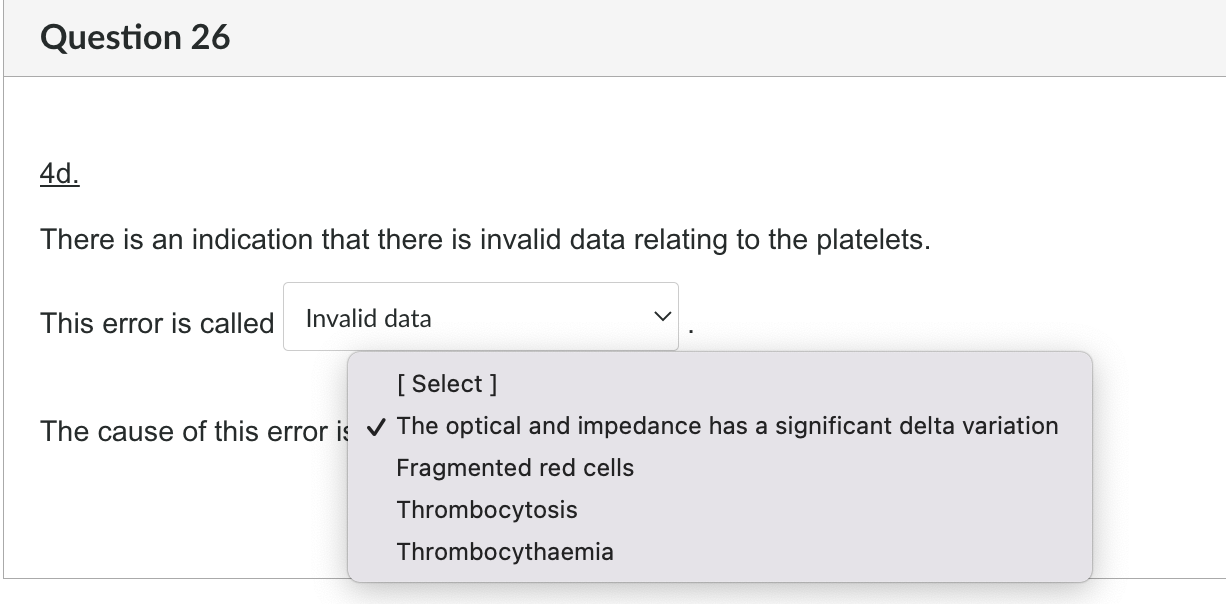 Solved [Select ] The cause of this error is The optical | Chegg.com