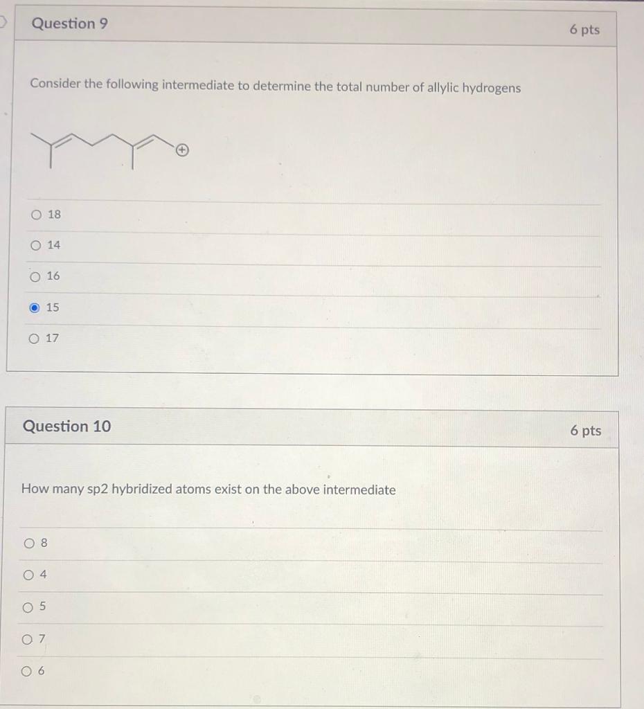 Solved Question 9 6 pts Consider the following intermediate | Chegg.com