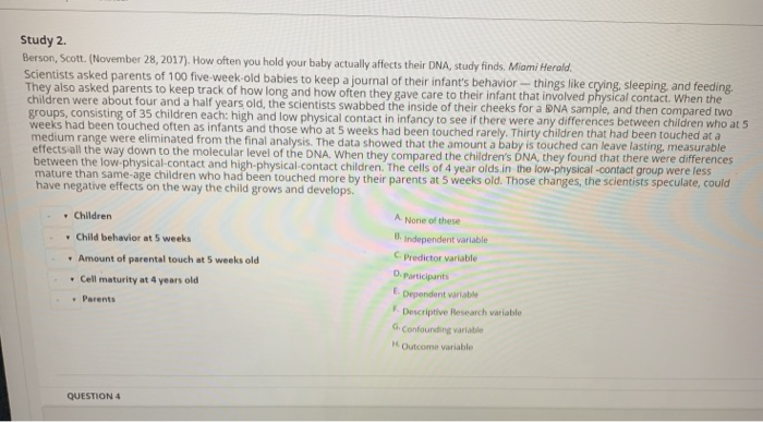 Solved Study 2 Berson, Scott. (November 28, 2017). How often | Chegg.com